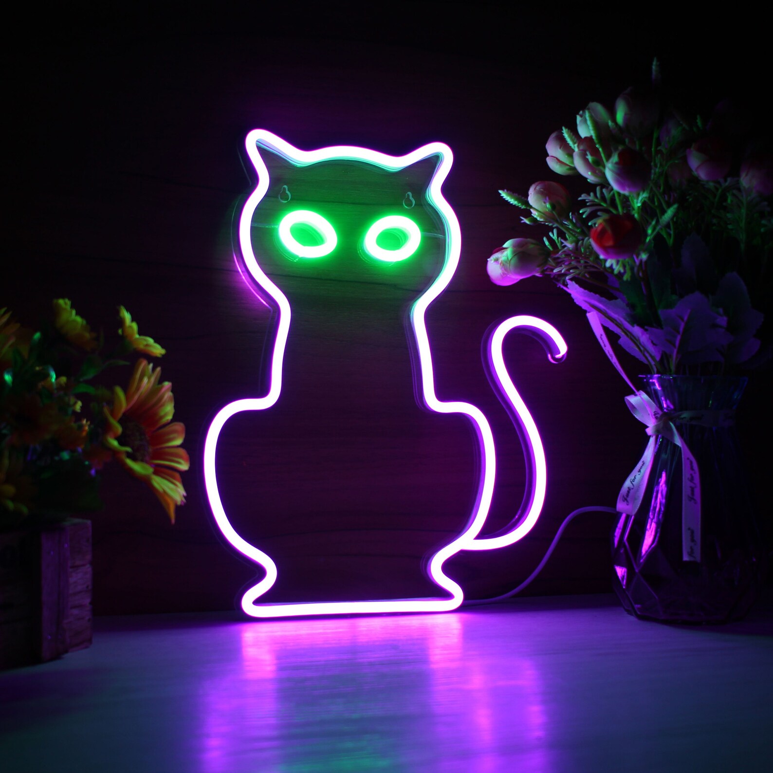 Cat Decoration Flex Silicone LED Neon Sign St16-fnu0084 - Etsy