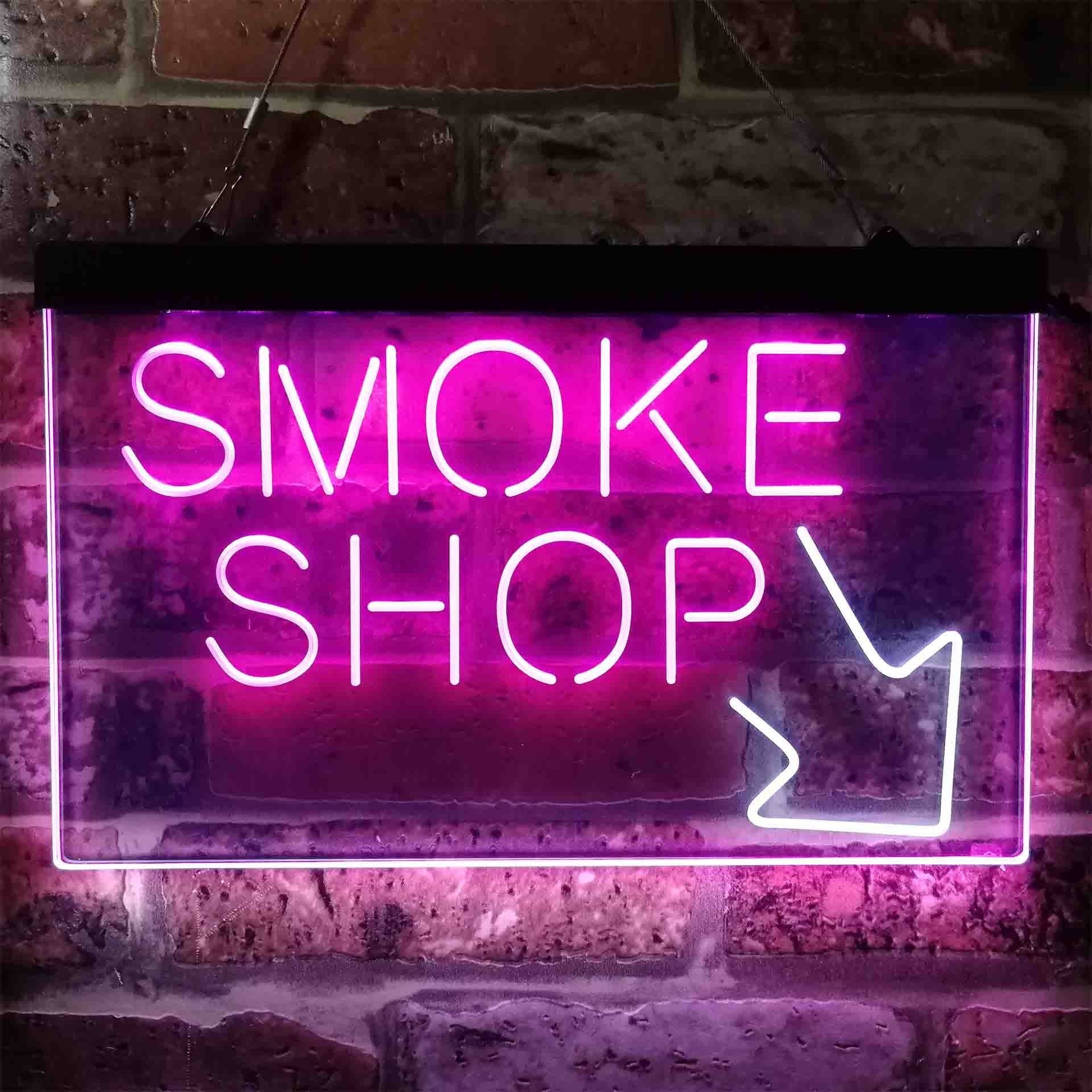 Smoke Shop Dual Color LED Neon Sign st6-i3891 | Etsy