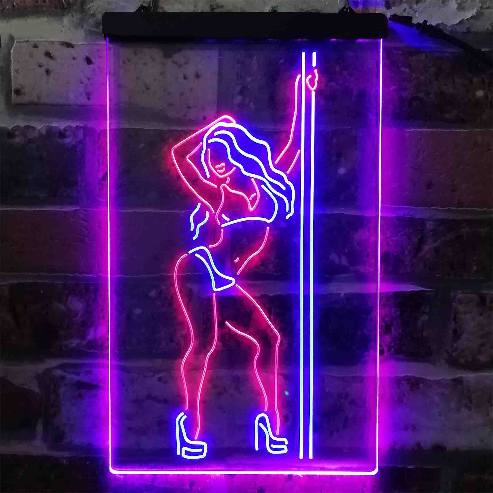 Stripper Dancer Pub Club Dual Color Led Neon Sign St6 I3813 Etsy