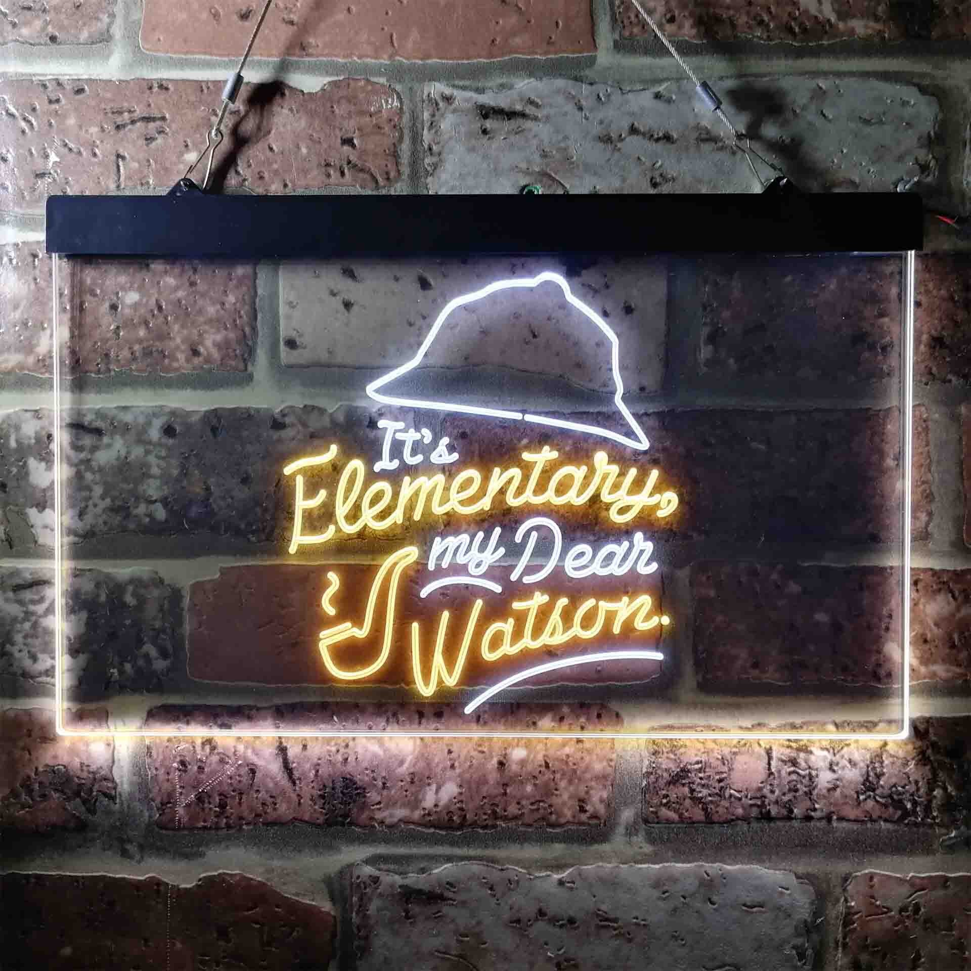 It's Elementary My Dear Watson Humor Room Dual Color LED | Etsy