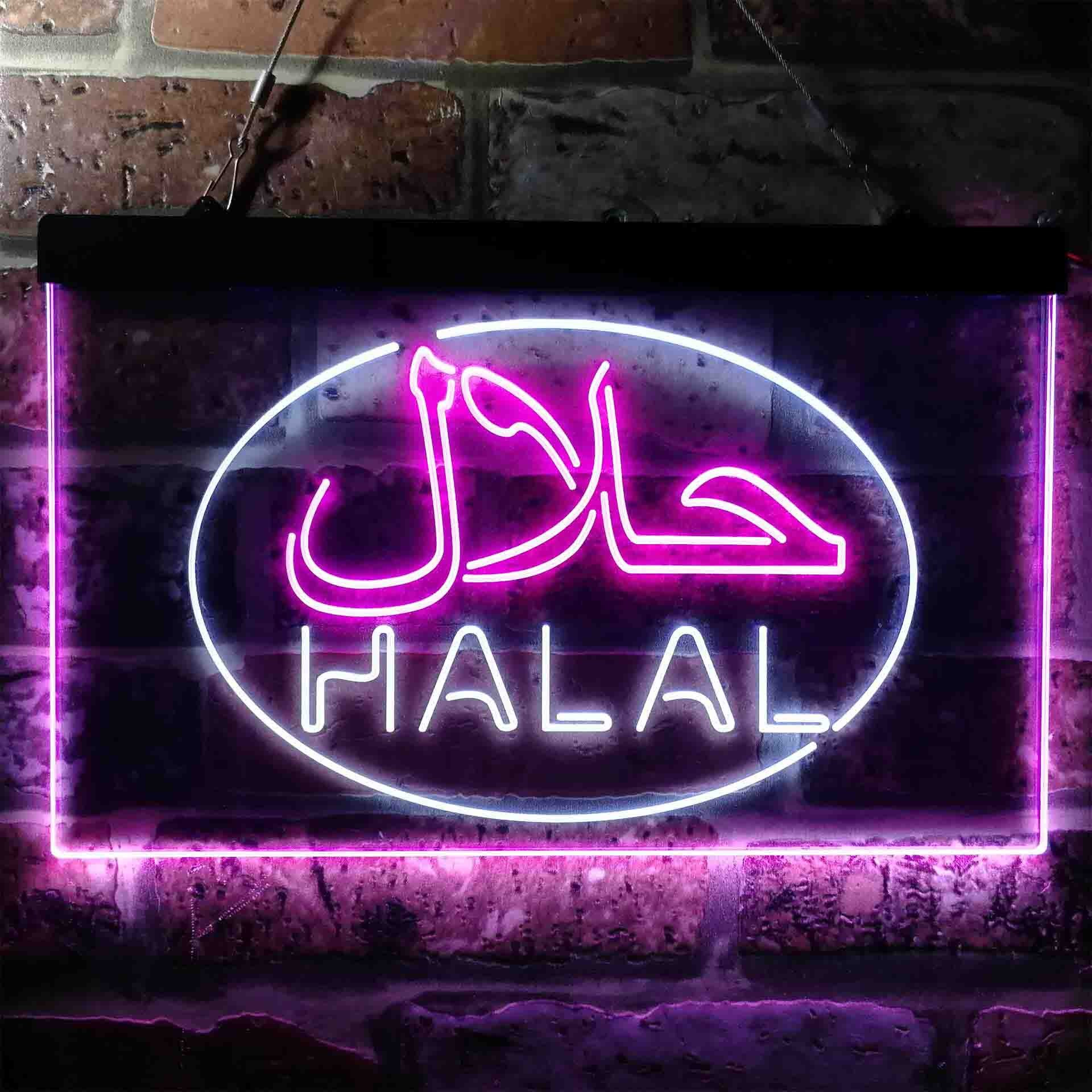 Halal Food Arabic Restaurant Dual Color LED Neon Sign St6-i3746 - Etsy ...