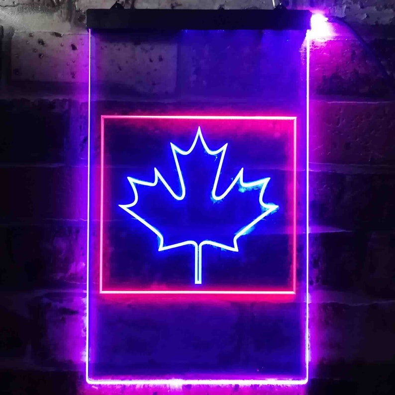 Canadian Maple Leaf Bedroom Dual Color LED Neon Sign St6-i0893 - Etsy