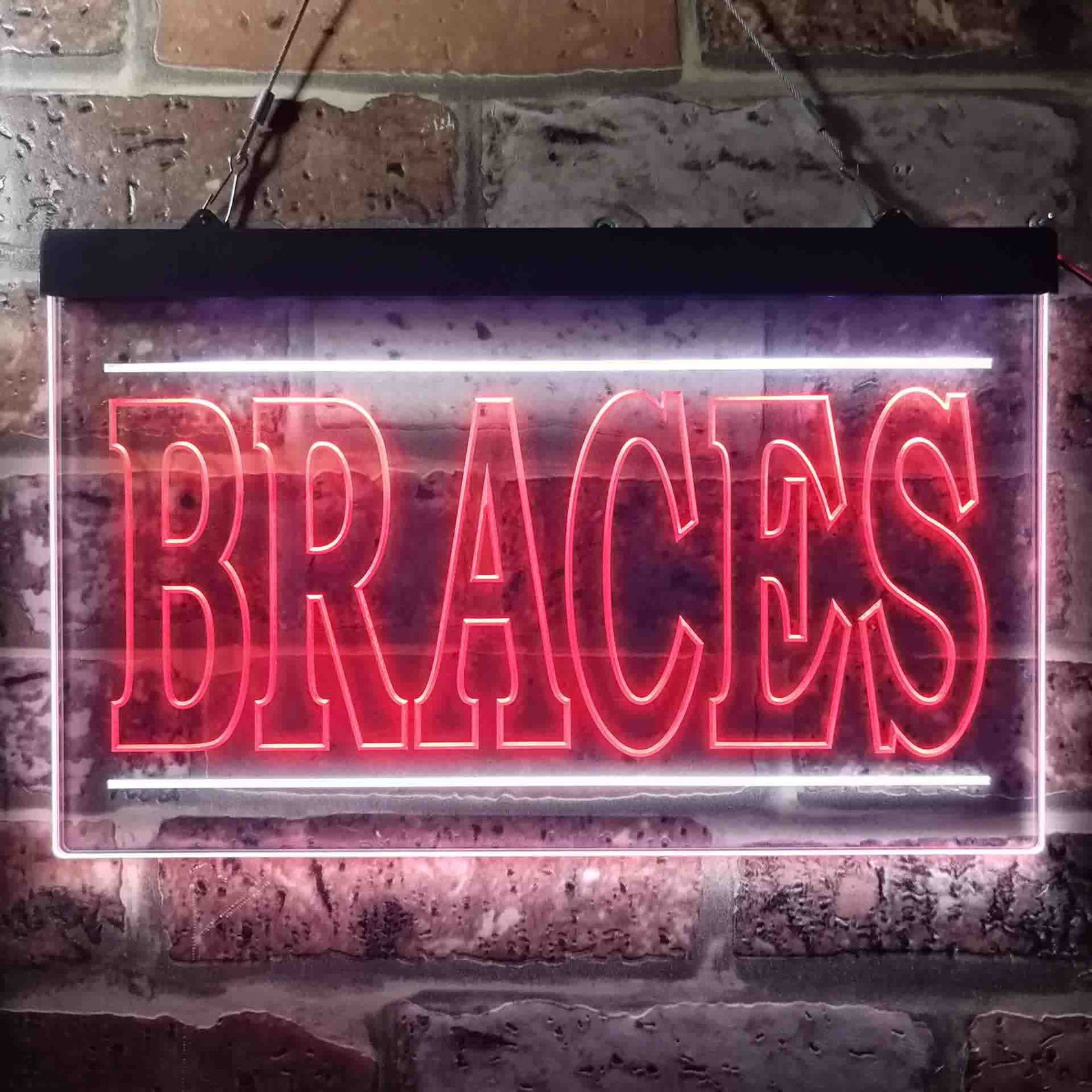 Braces Teeth Dental Shop Dual Color LED Neon Sign St6-i0995 - Etsy