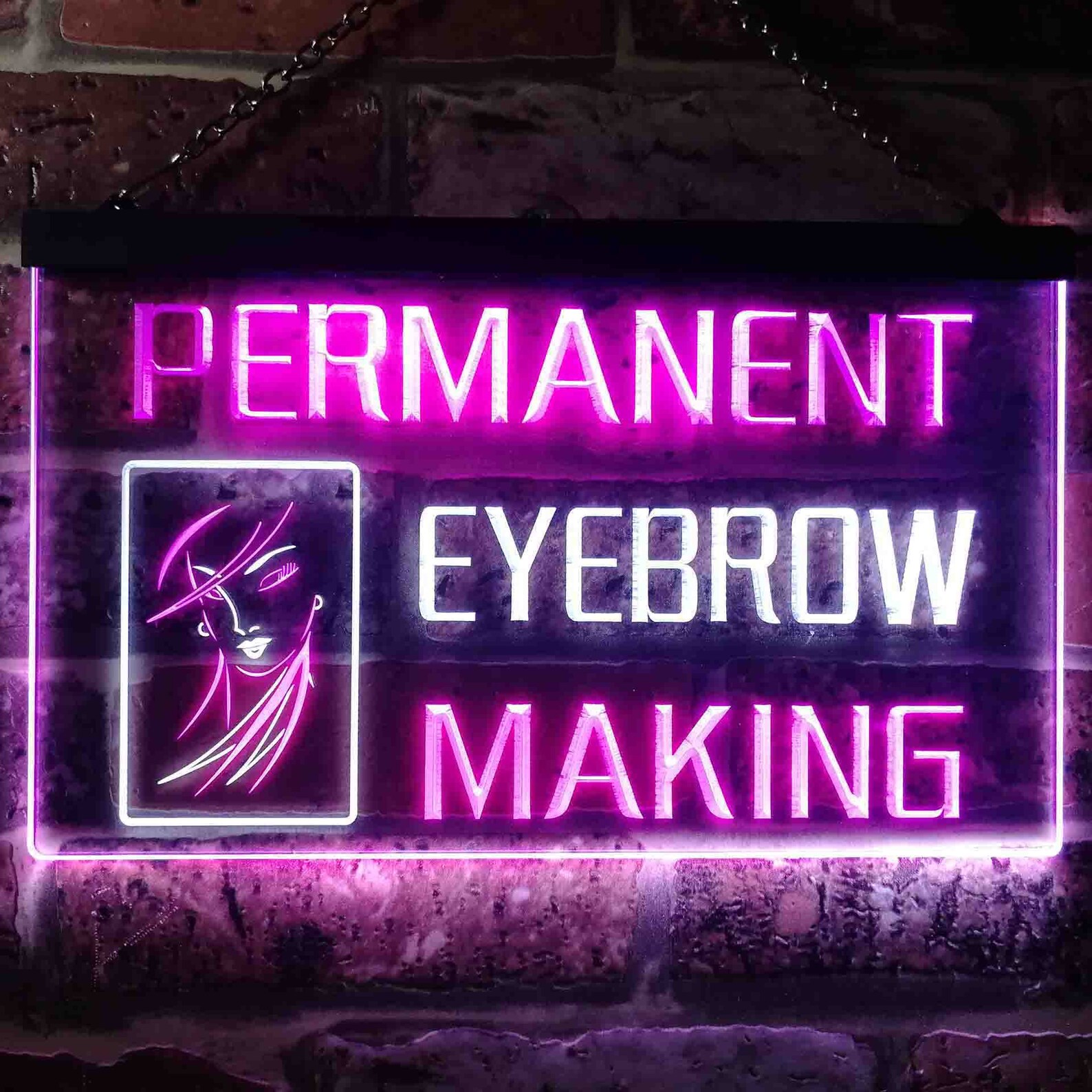 Permanent Eyebrow Making Beauty Salon Dual Color LED Neon Sign | Etsy