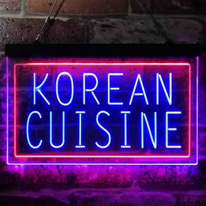 Korean Cuisine Restaurant Dual Color LED Neon Sign St6-i3843 - Etsy