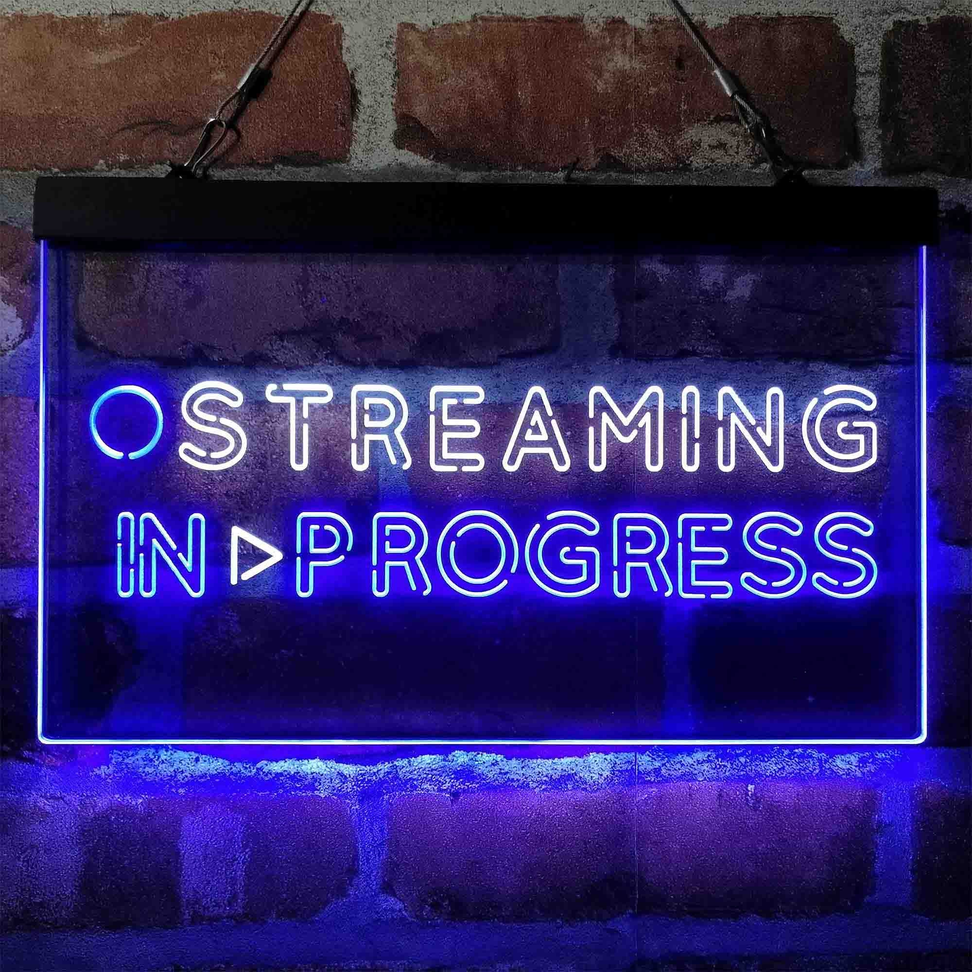 Streaming in Progress Display Dual Color LED Neon Sign | Etsy