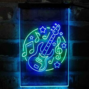 Electronic Guitar Band Display Dual Color LED Sign St6-i4155 - Etsy