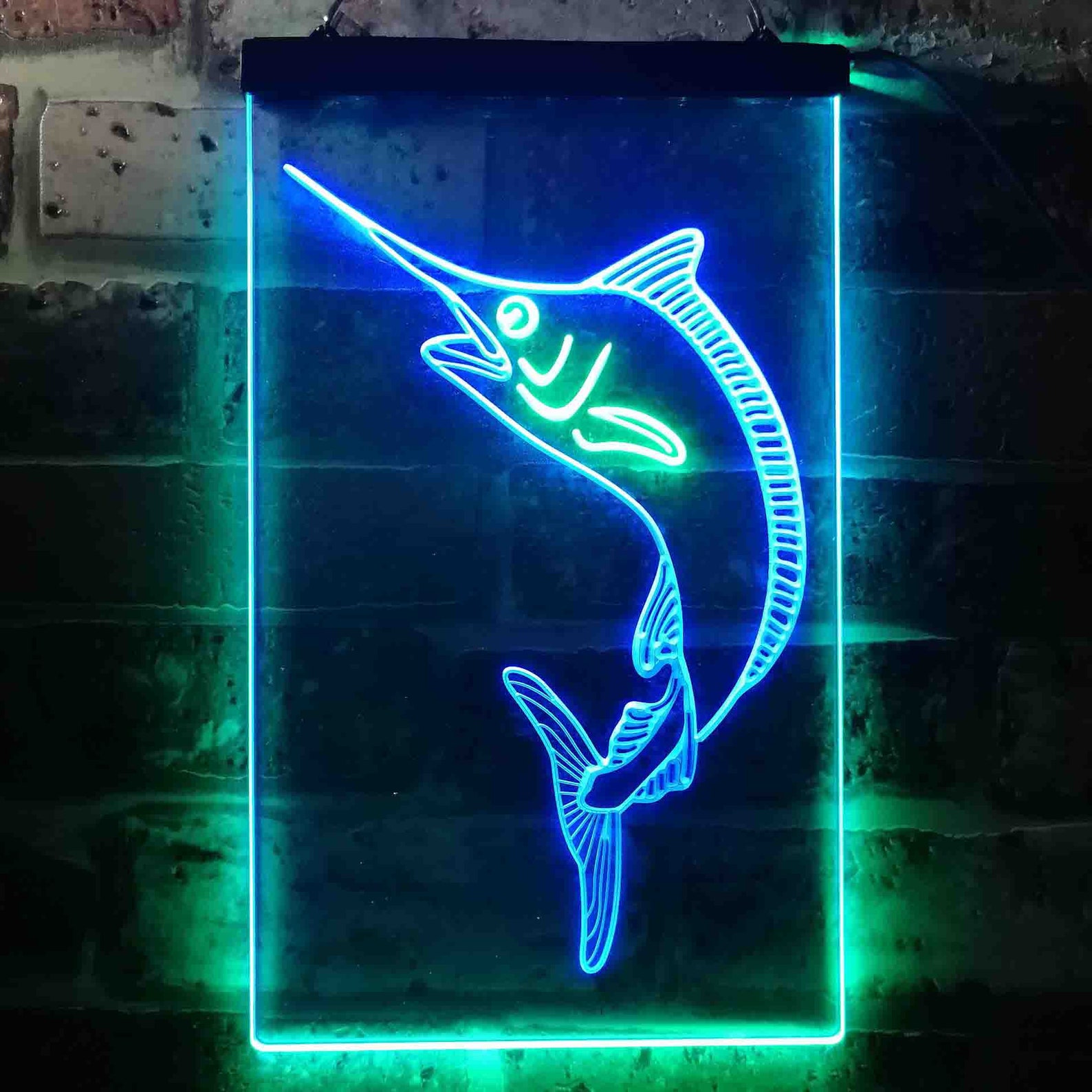 Blue Marlin Fish Den Cabin Display Dual Color LED Neon Sign - Etsy