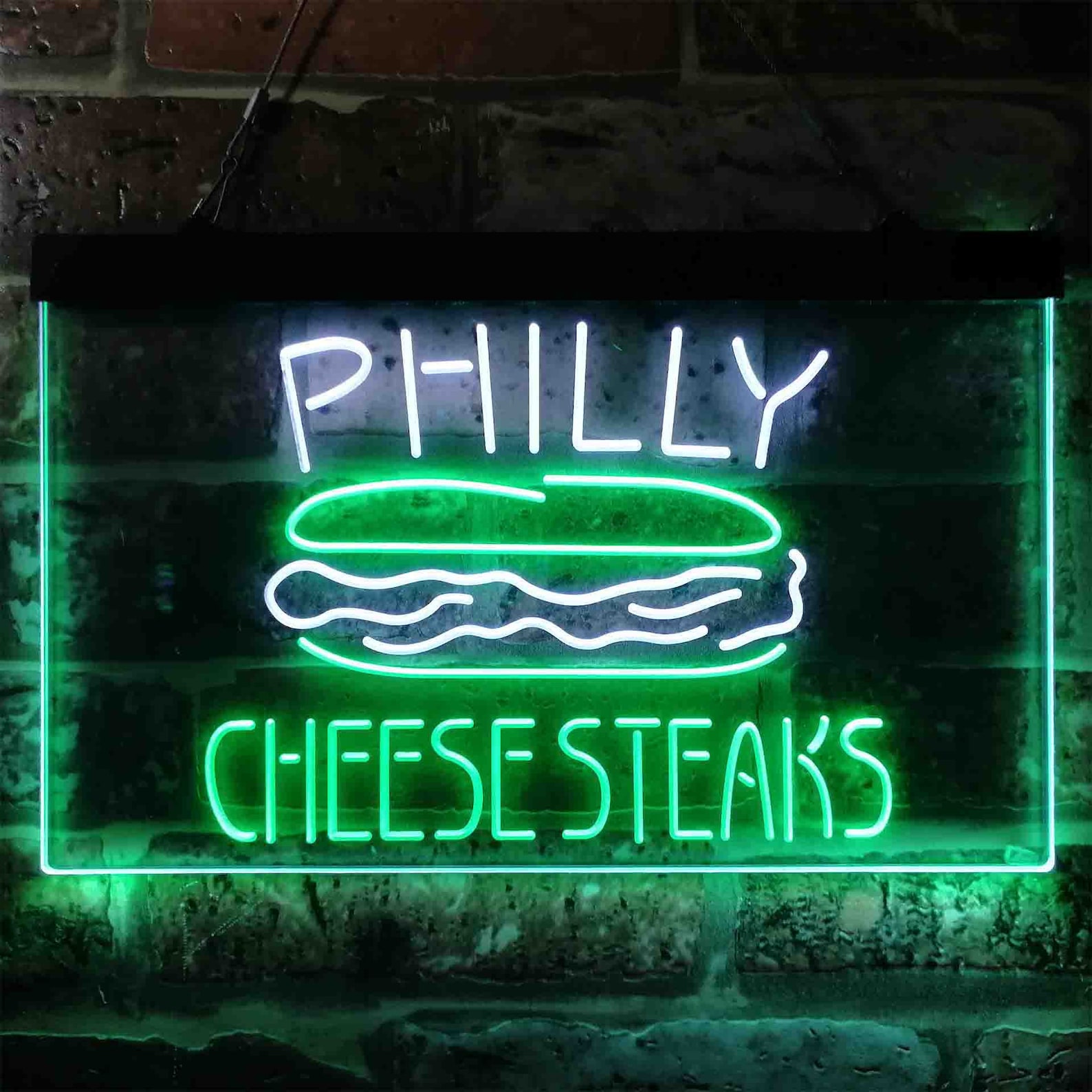 Philly Cheese Steaks CafÃ© Dual Color LED Neon Sign St6-i3850 - Etsy