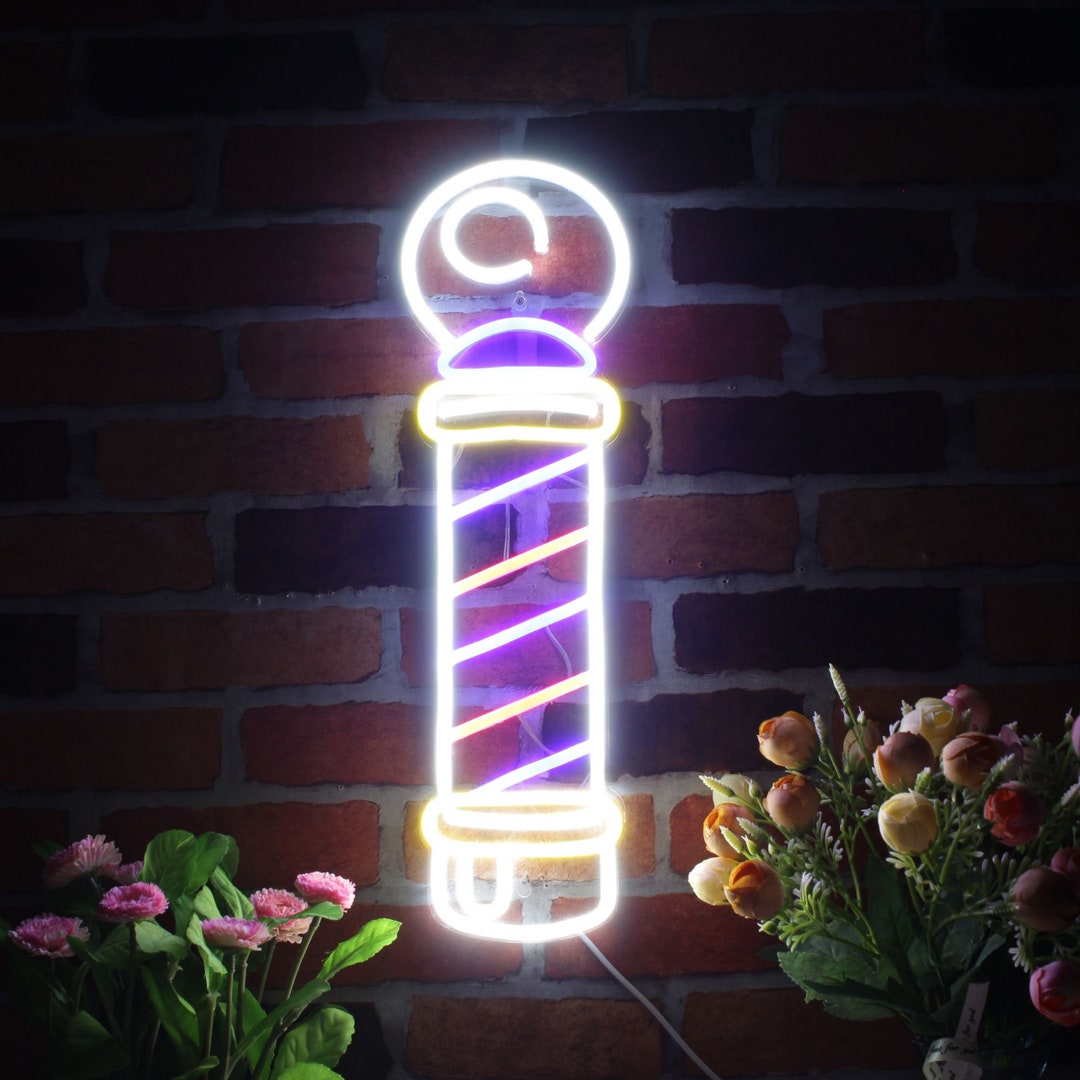 Barber Pole Decoration Flex Silicone LED Neon Sign St16-fnu0362 - Etsy