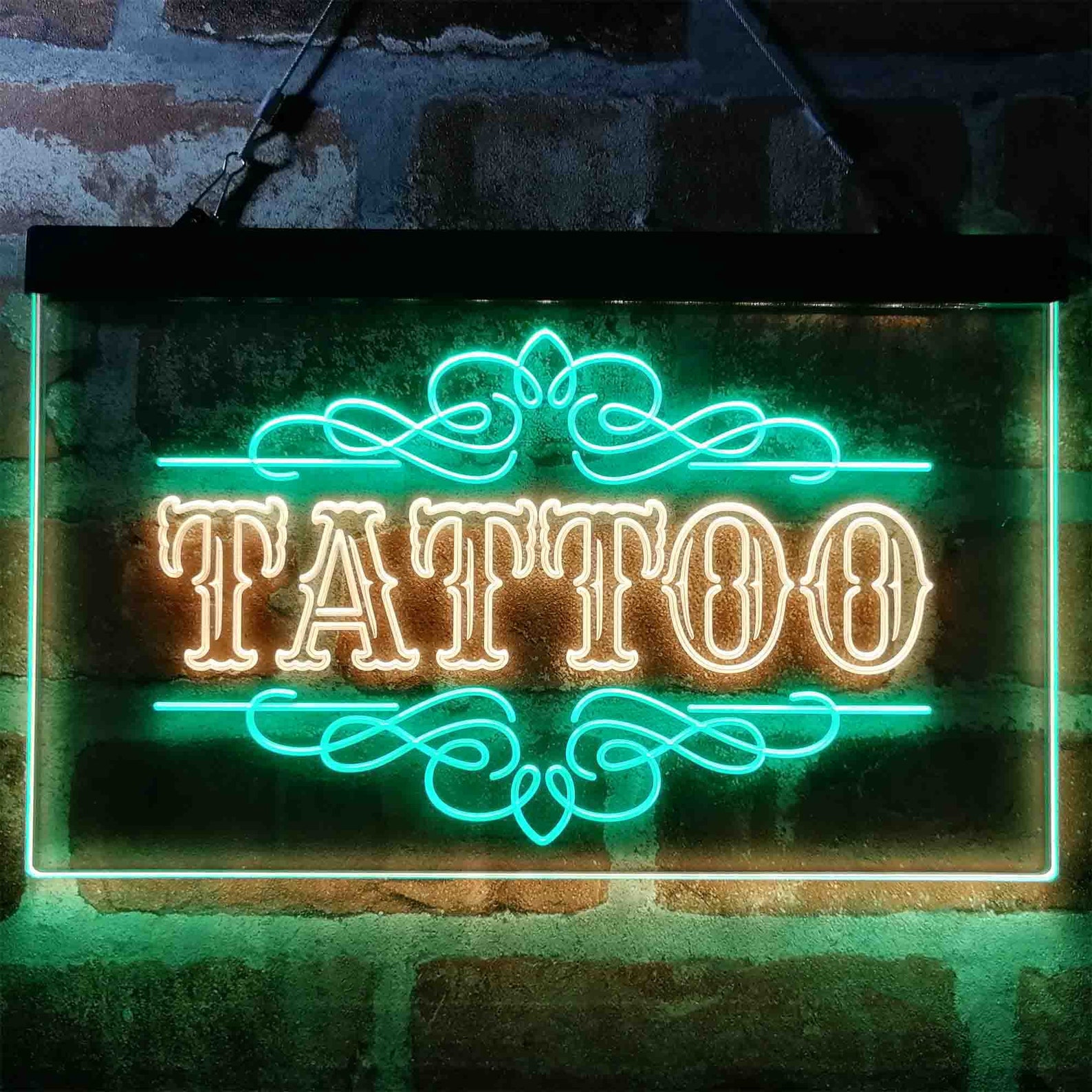 Tattoo Art Decoration Display Dual Color LED Neon Sign - Etsy