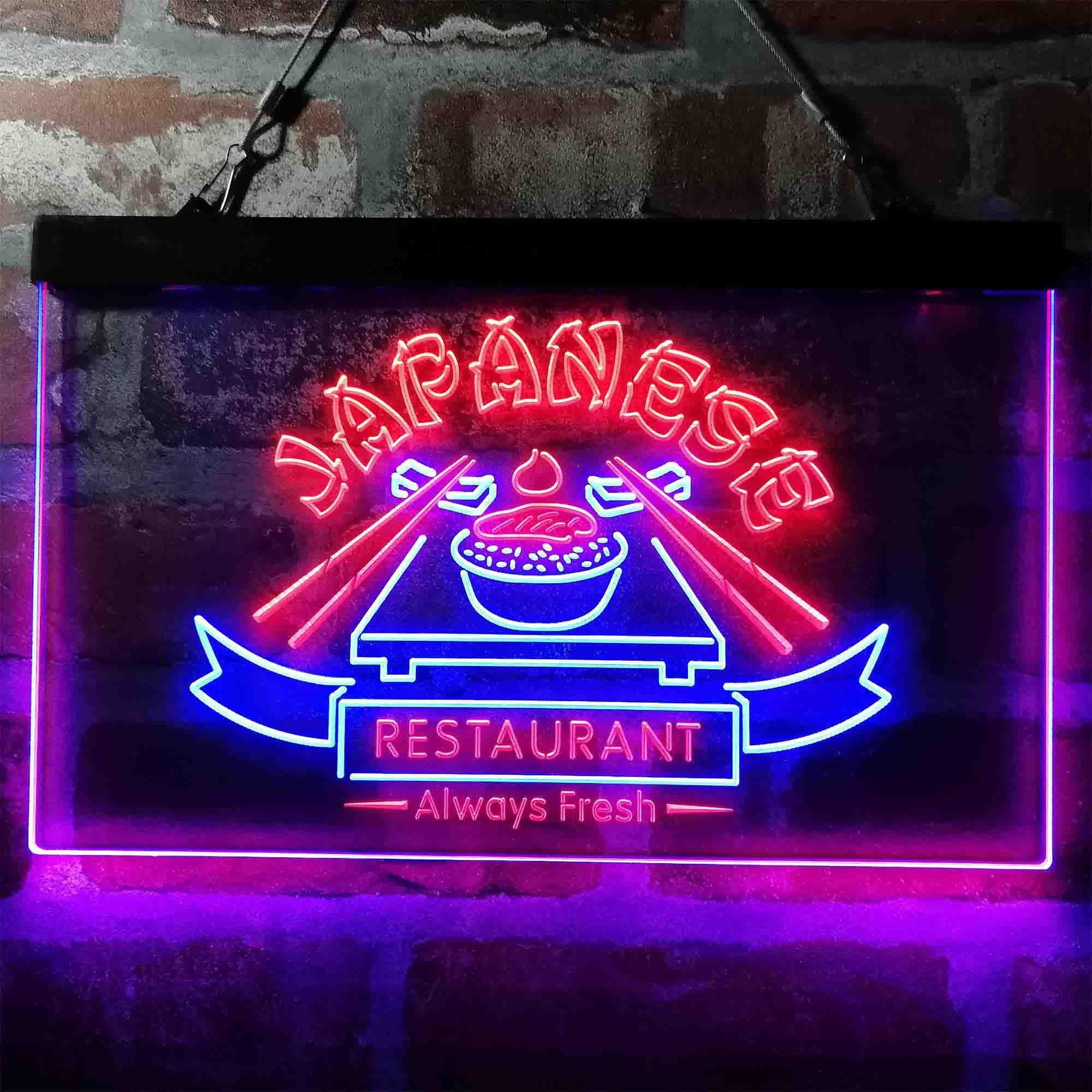 Fresh Japanese Restaurant Food Dual Color LED Neon Sign | Etsy
