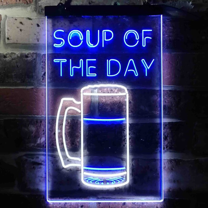 Soup of the Day Beer Bar Dual Color LED Neon Sign St6-i3669 - Etsy