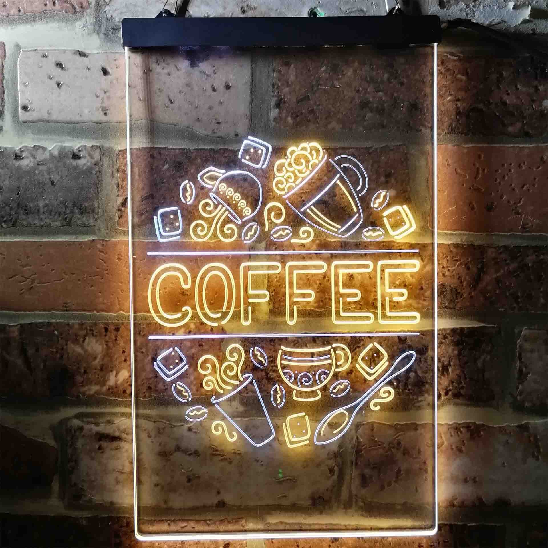 Coffee CafÃ© Decoration Dual Color LED Neon Sign St6-i3710 - Etsy