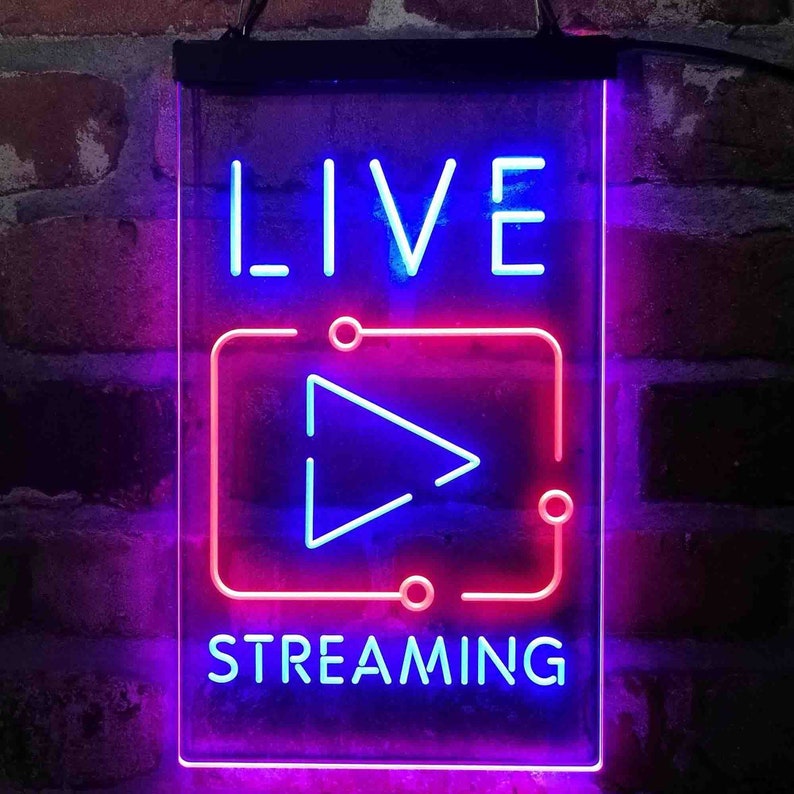 Live Streaming TV Film Dual Color LED Sign St6-i4090 | Etsy