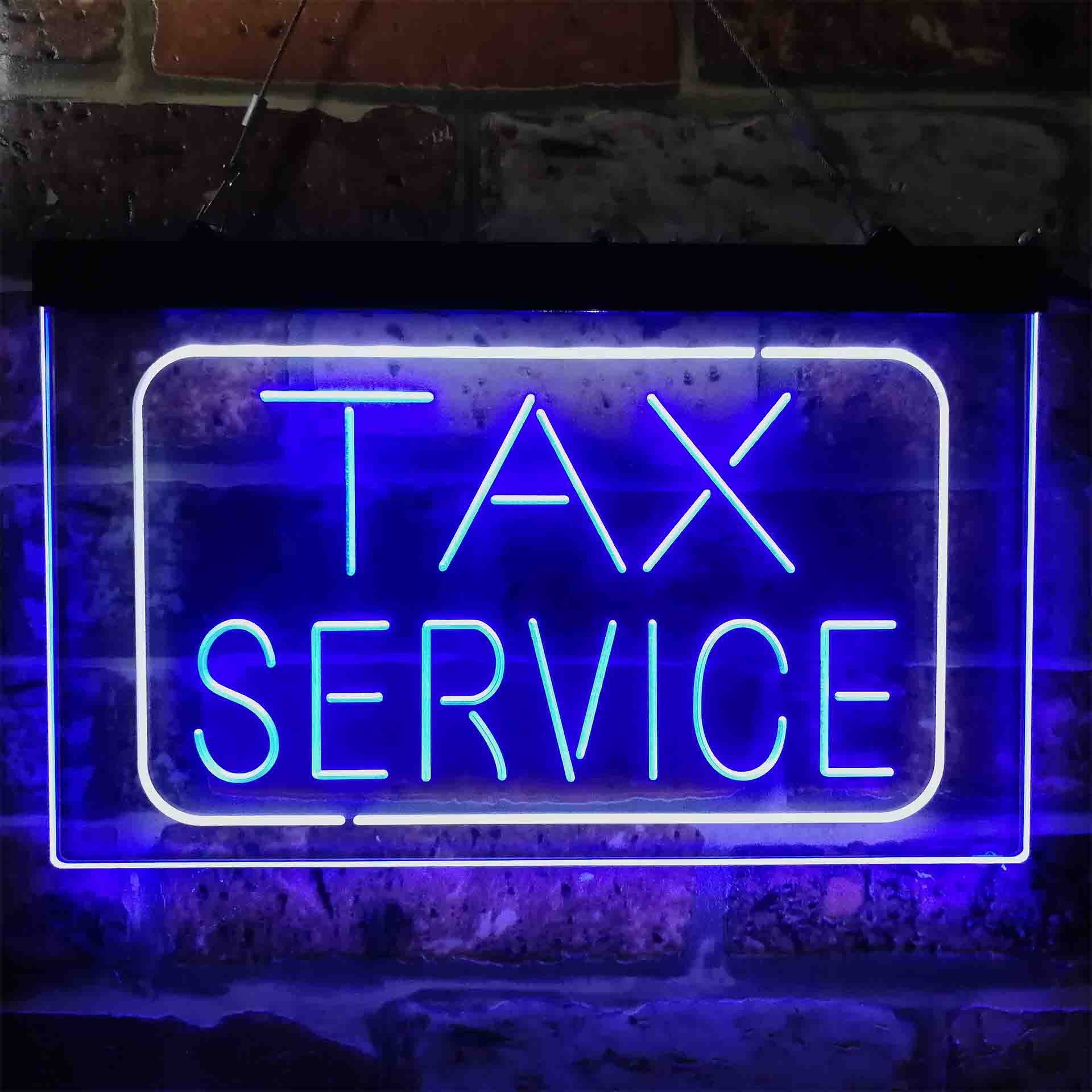 Tax Service Company Dual Color LED Neon Sign St6-i3894 | Etsy