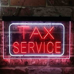 Tax Service Company Dual Color LED Neon Sign St6-i3894 - Etsy