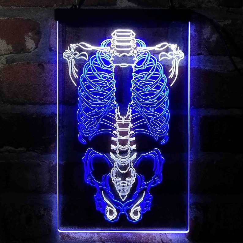 Human Body Skeleton Bond Art Dual Color LED Sign St6-i4063 | Etsy