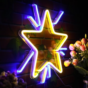 Flashing Star Decoration Flex Silicone LED Neon Sign St16-fnu0183 - Etsy