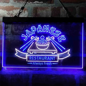 Fresh Japanese Restaurant Food Dual Color LED Neon Sign - Etsy