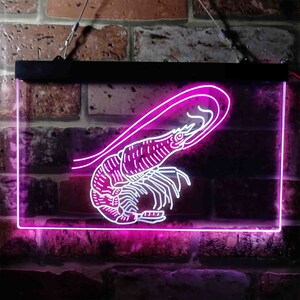 Shrimp Seafood Ocean Display Dual Color LED Neon Sign St6-i3722 - Etsy
