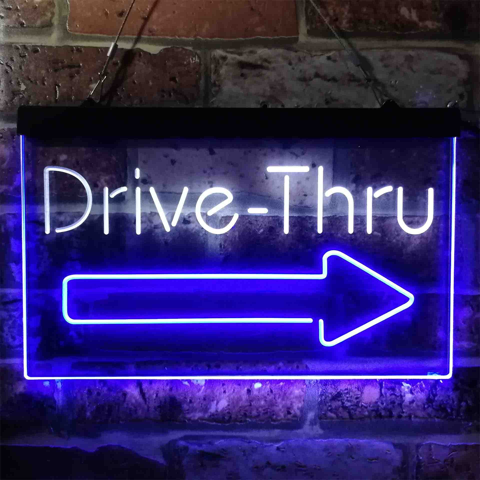 Drive Thru Arrow Right Dual Color LED Neon Sign st6-i3895 | Etsy