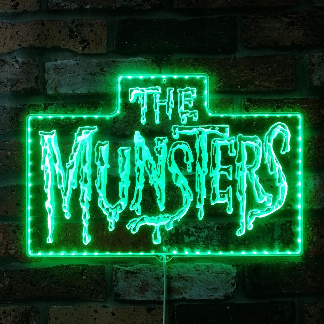 The Munsters RGB Edge Light LED Sign, Night Lightwall Decor, Game Room ...
