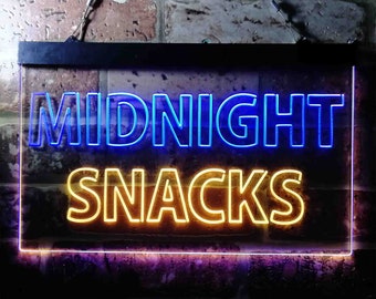 Neon Snack Sign - Etsy