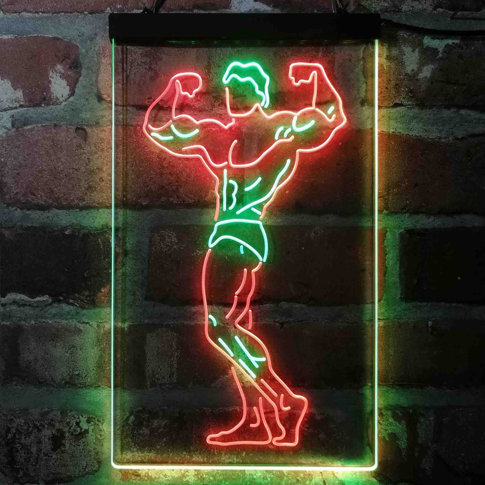 Fitness Club Gym Room Home Keep Fit Man Dual Color LED Sign | Etsy