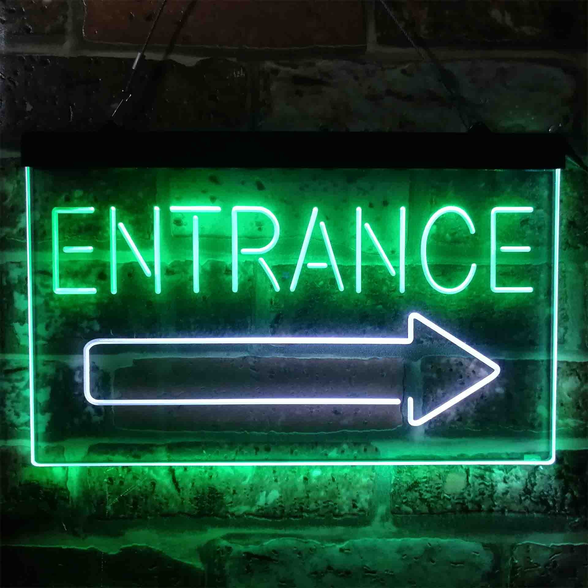 Entrance Arrow Right Dual Color LED Neon Sign St6-i3893 | Etsy