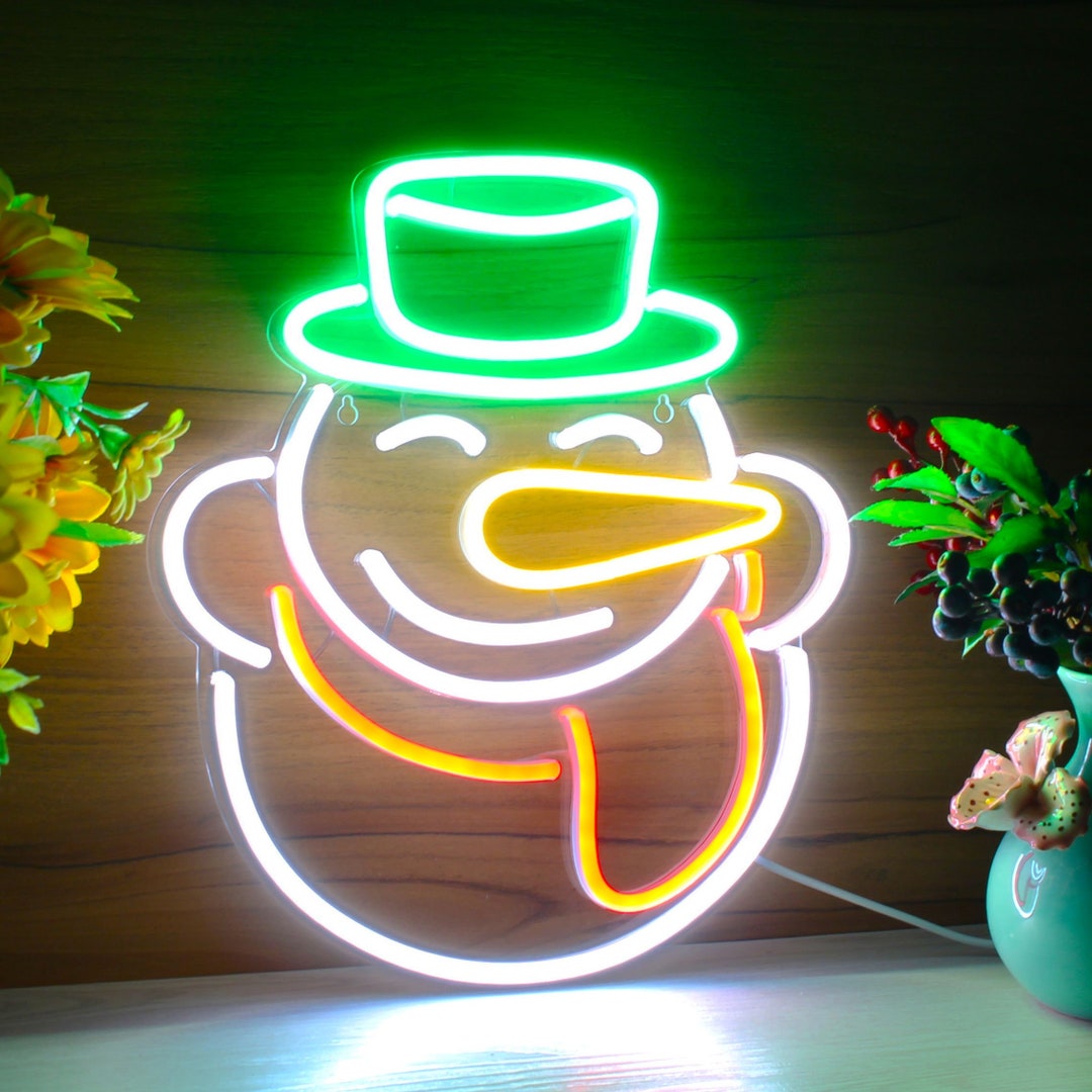 Snowman Christmas Flex Silicone LED Neon Sign St16-fnu0149 - Etsy