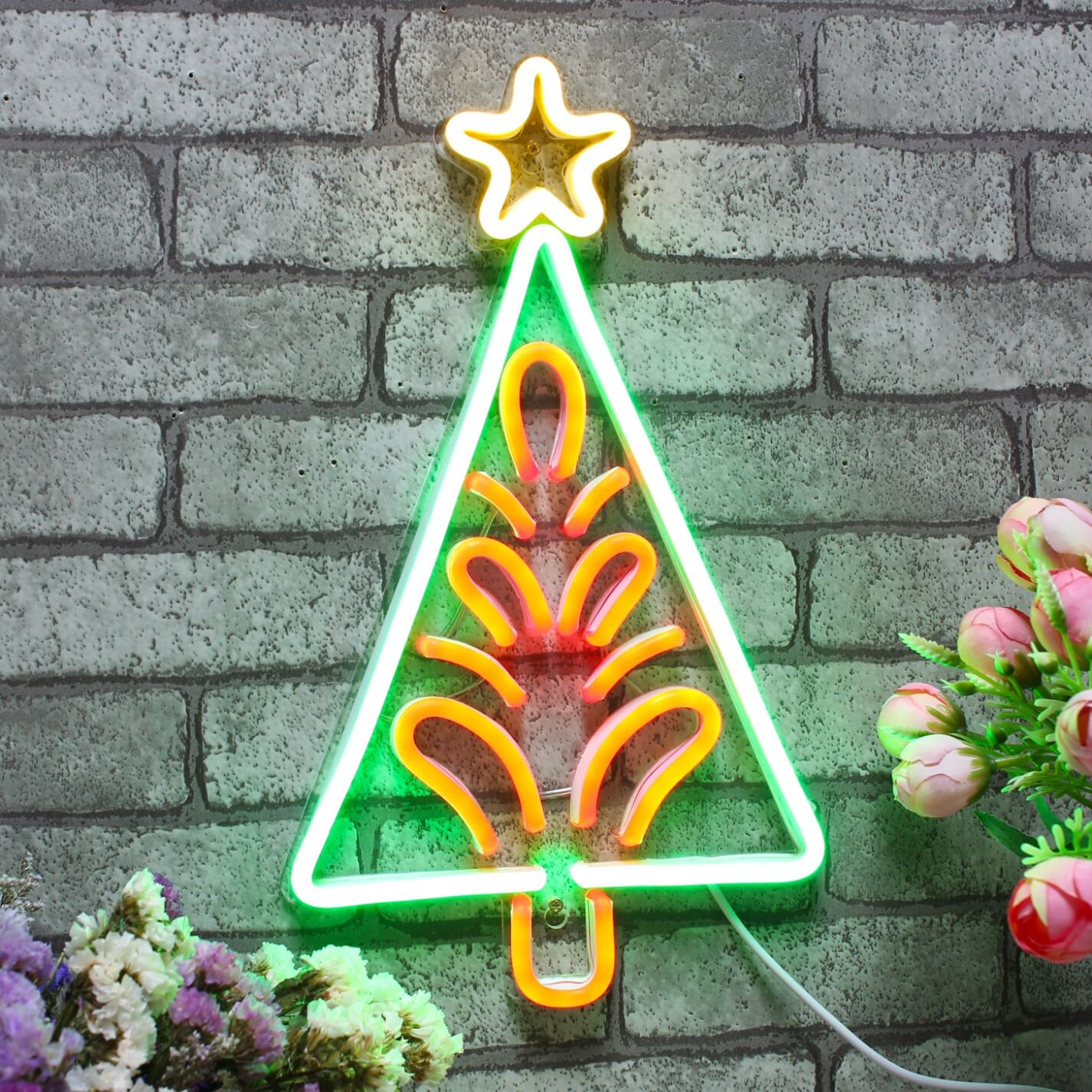 Christmas Tree Decoration Flex Silicone LED Neon Sign | Etsy
