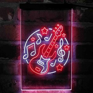 Electronic Guitar Band Display Dual Color LED Sign St6-i4155 - Etsy