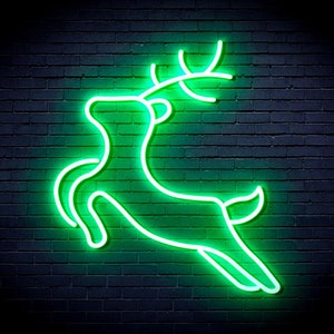 Deer Decoration Flex Silicone LED Neon Sign St16-fnu0182 - Etsy
