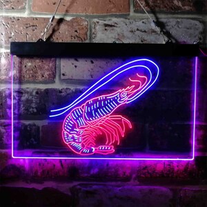Shrimp Seafood Ocean Display Dual Color LED Neon Sign St6-i3722 - Etsy