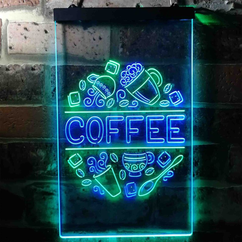 Coffee CafÃ© Decoration Dual Color LED Neon Sign St6-i3710 - Etsy