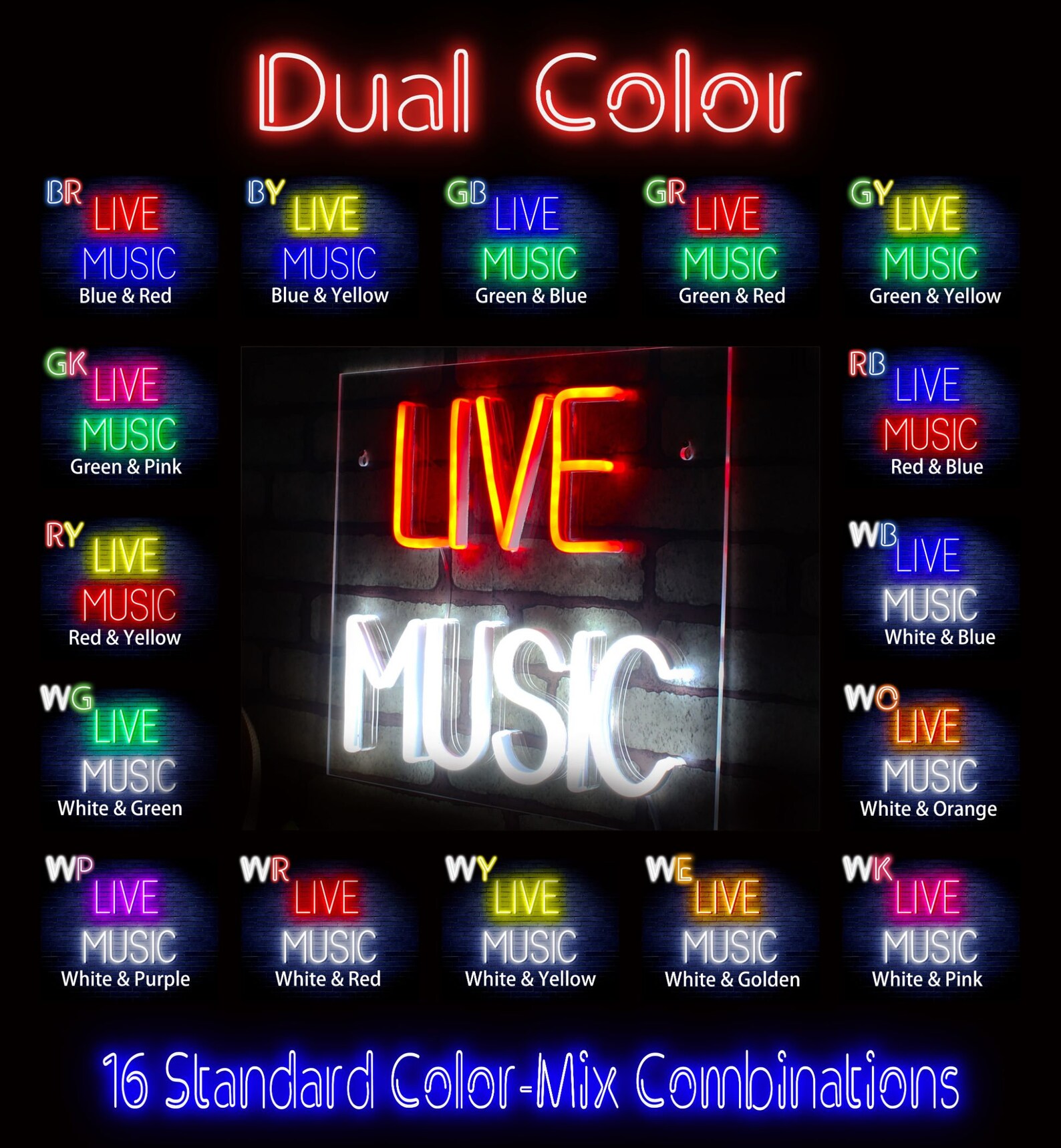 Live Music Bar Flex Silicone LED Neon Sign St16-fnu0071 - Etsy