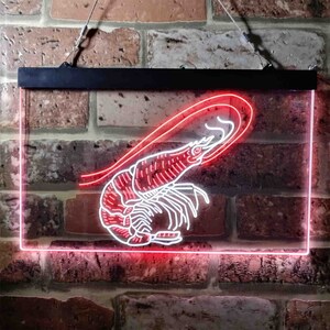 Shrimp Seafood Ocean Display Dual Color LED Neon Sign St6-i3722 - Etsy