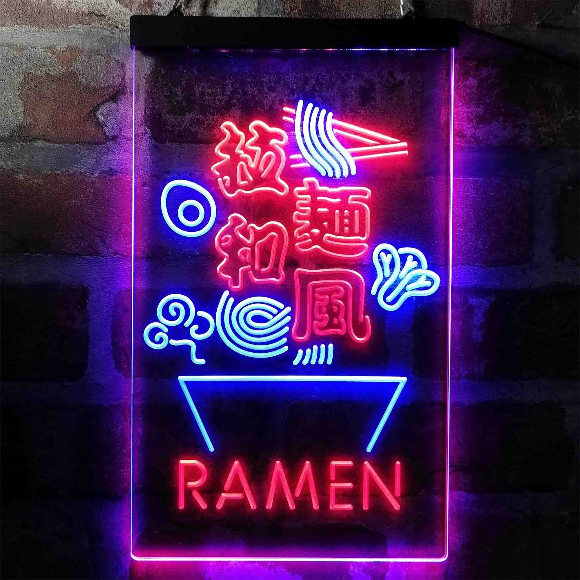 Ramen Bowl Japanese Style Dual Color LED Sign st6-i3970 | Etsy