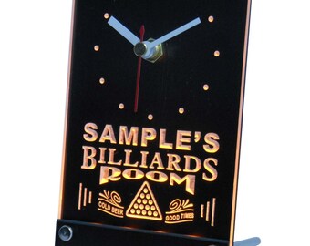 Billiards Room Personalized Your Name Bar Beer Sign Neon LED - Etsy