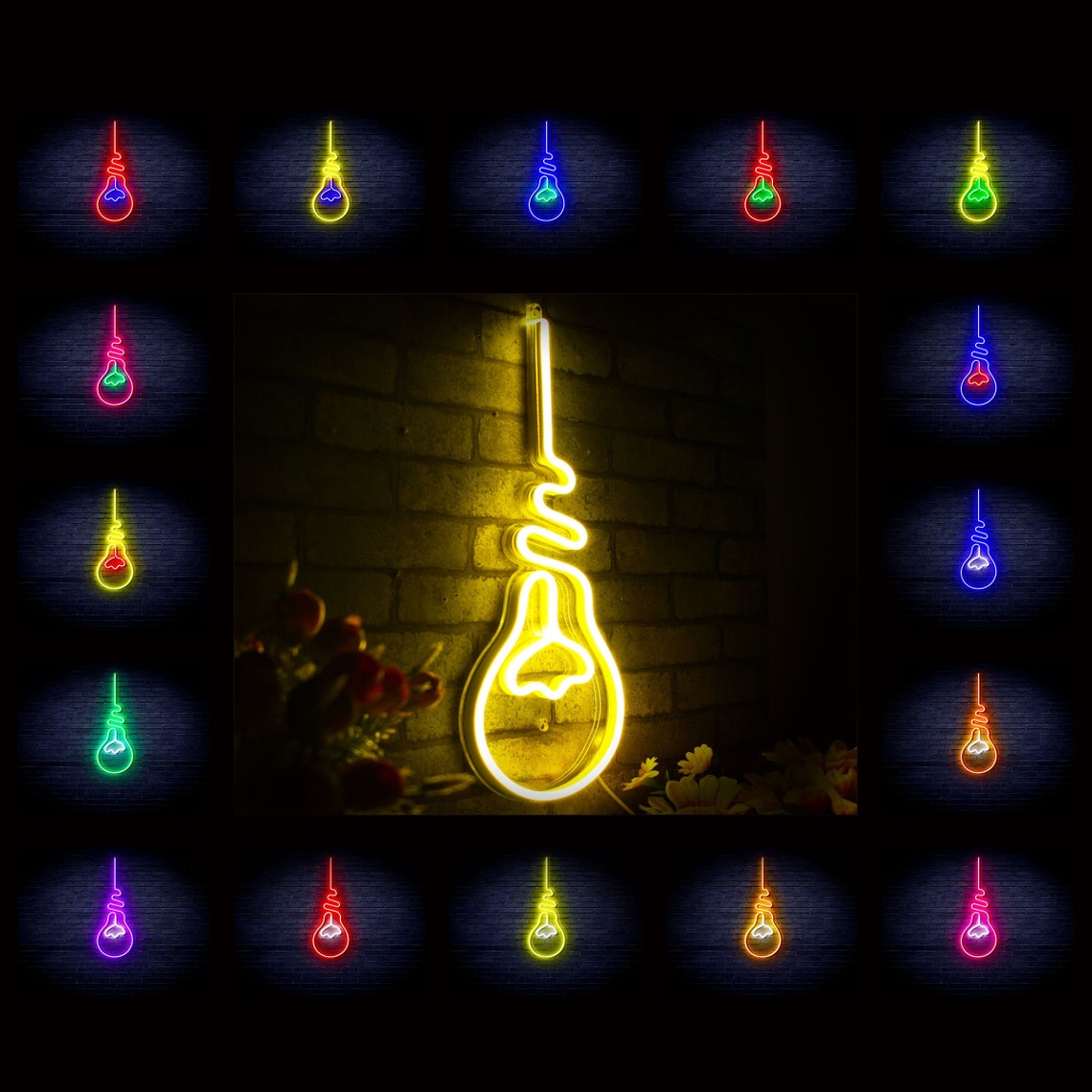 Light Bulb Decoration Flex Silicone LED Neon Sign St16-fnu0064 - Etsy