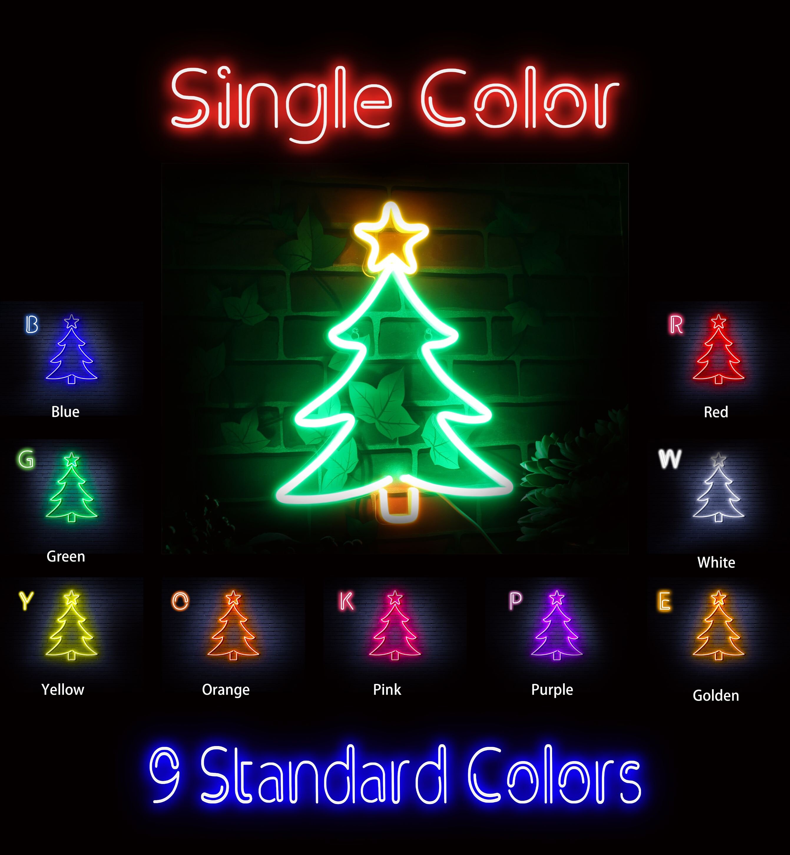 Christmas Tree and Star Flex Silicone LED Neon Sign St16-fnu0136 - Etsy