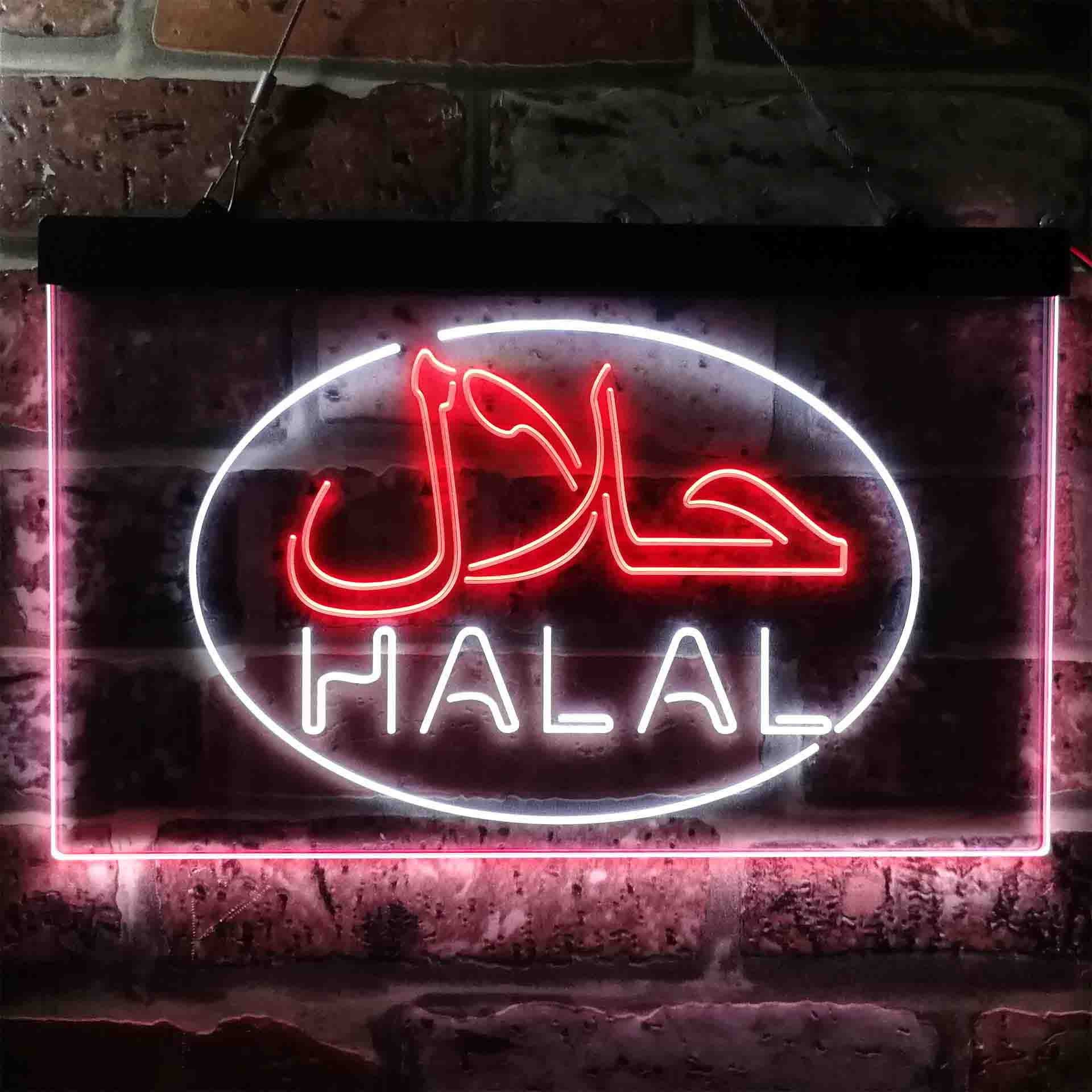 Halal Food Arabic Restaurant Dual Color LED Neon Sign St6-i3746 - Etsy ...