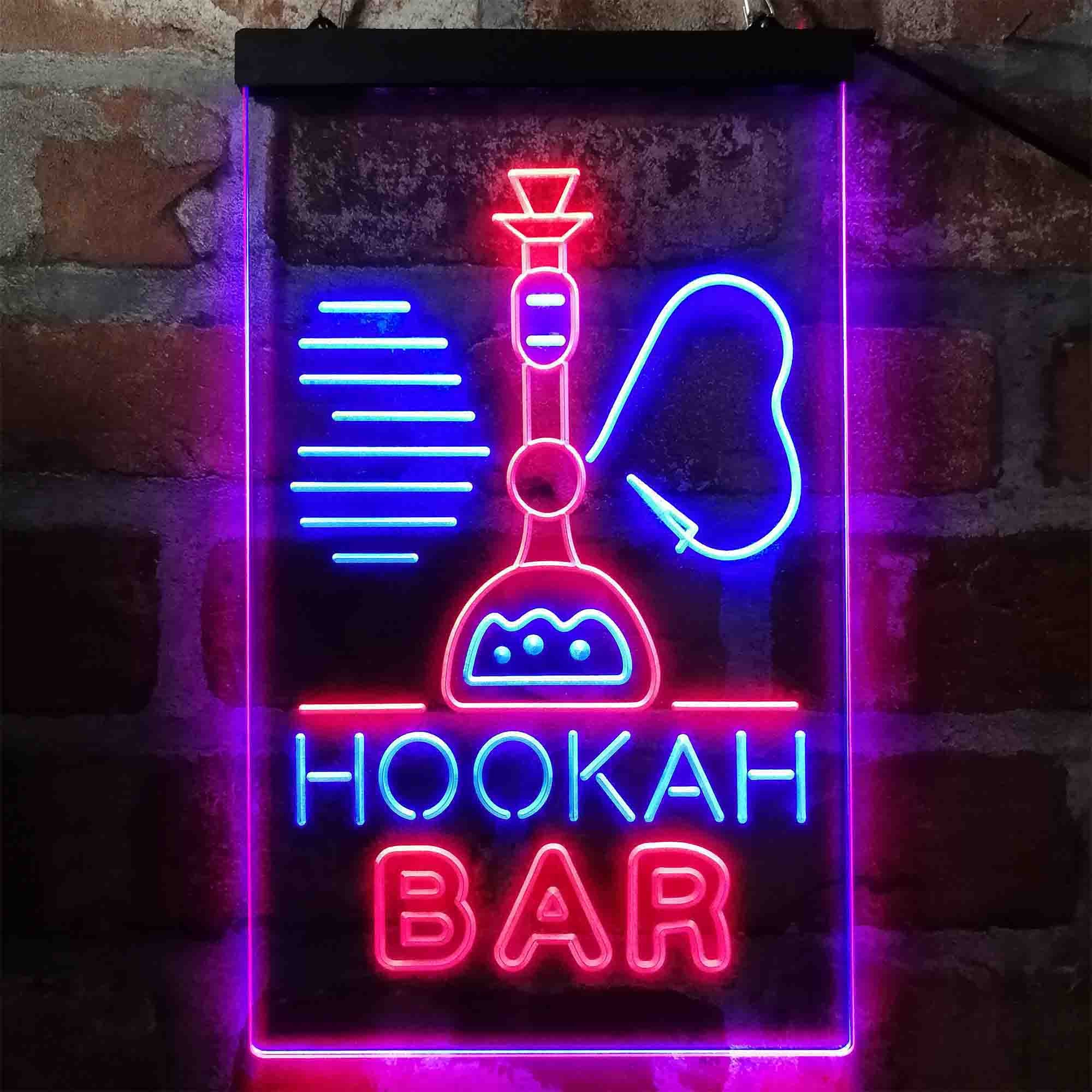 Hookah Bar Smoke Shop Dual Color LED Sign st6-i4010 | Etsy