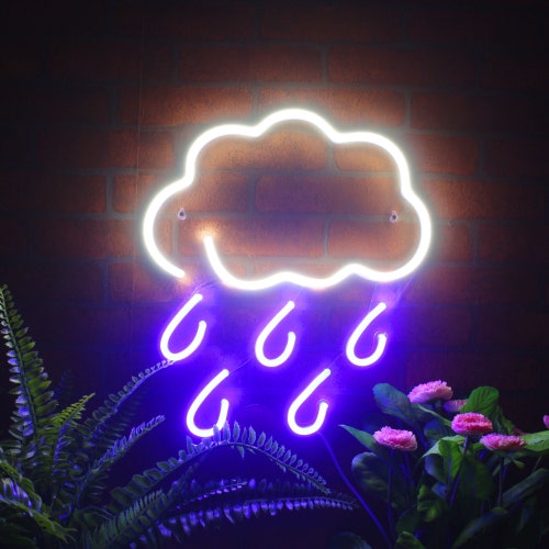 Raining Cloud Decoration Flex Silicone LED Neon Sign - Etsy