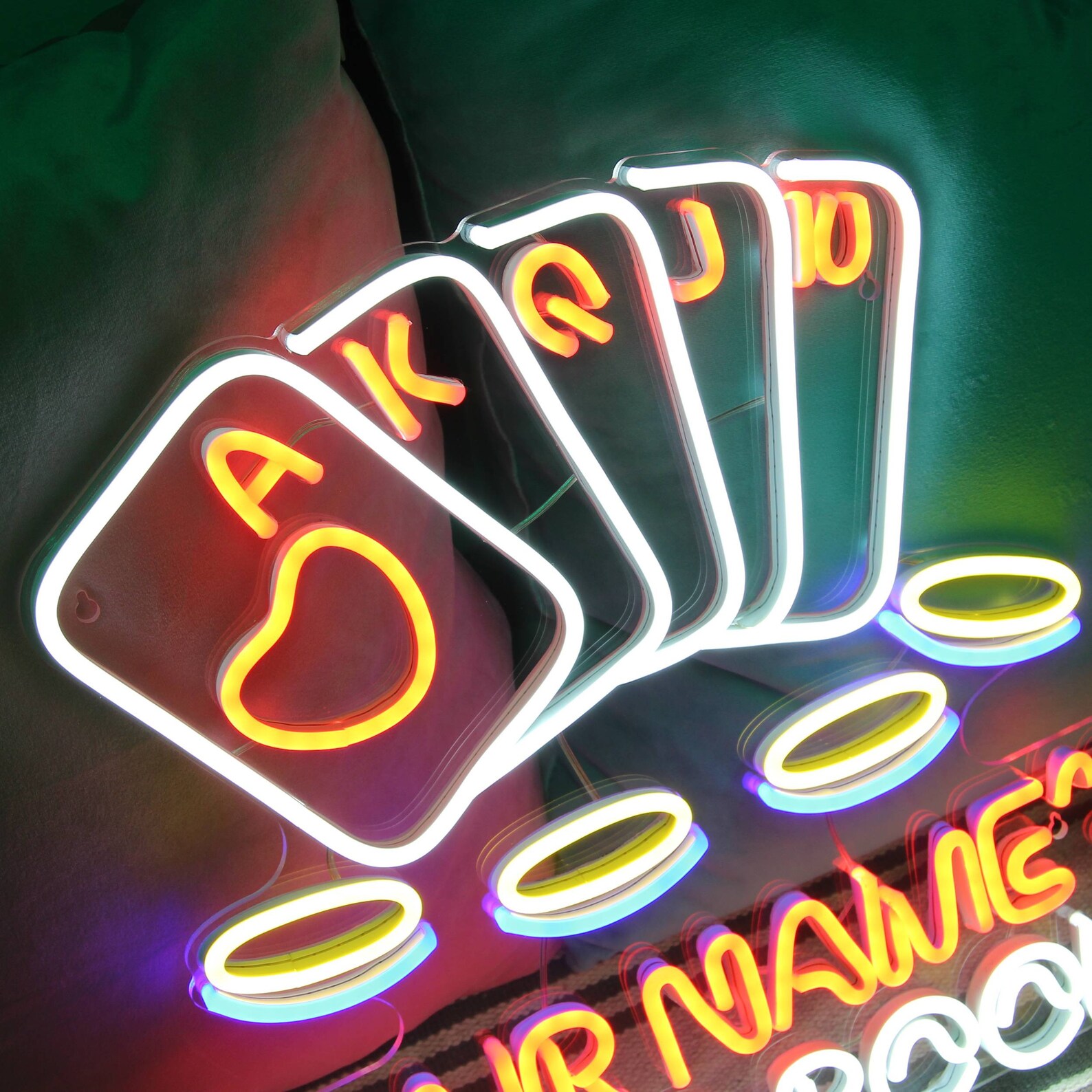 Name Personalized Poker Room Casino Extra-large Ultra-bright LED Neon ...