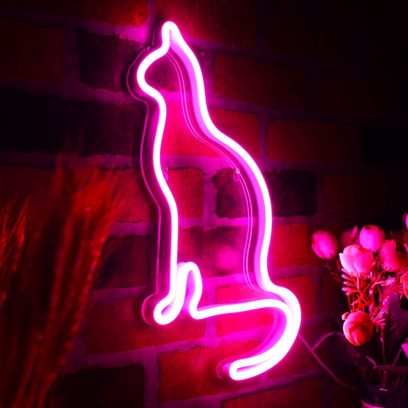 Cat Decoration Flex Silicone LED Neon Sign St16-fnu0085 - Etsy