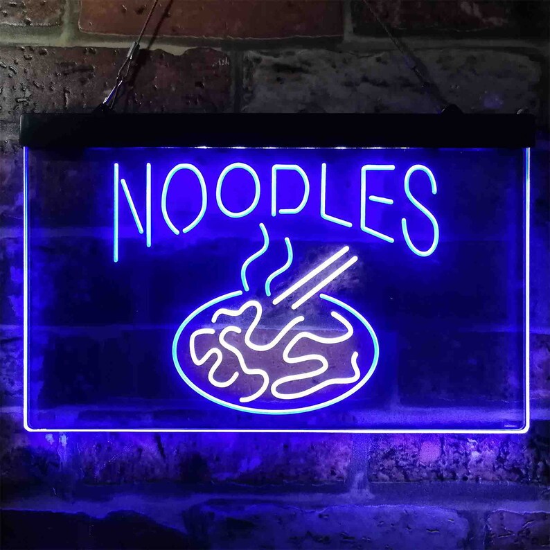 Noodles Fire Snack Shop Dual Color LED Neon Sign St6-i3855 - Etsy