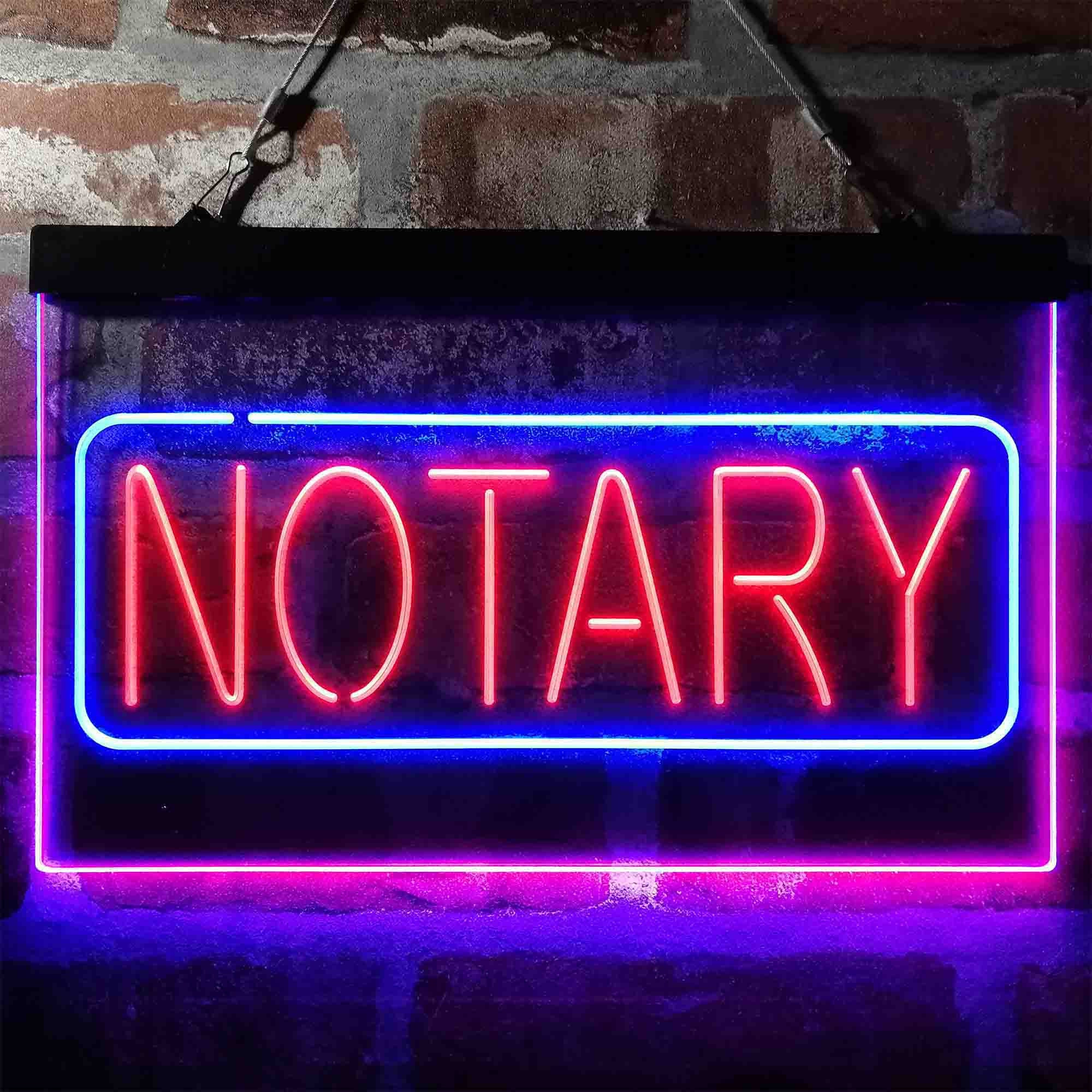 Notary Public Display Dual Color LED Neon Sign St6-i4001 | Etsy