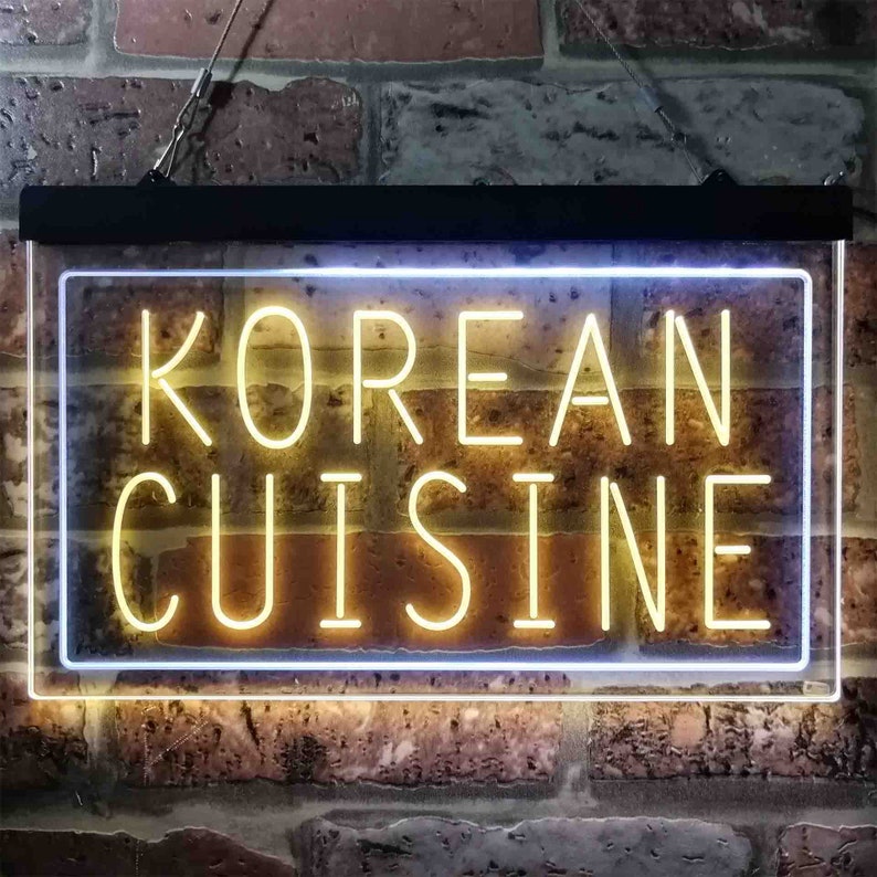 Korean Cuisine Restaurant Dual Color LED Neon Sign St6-i3843 - Etsy